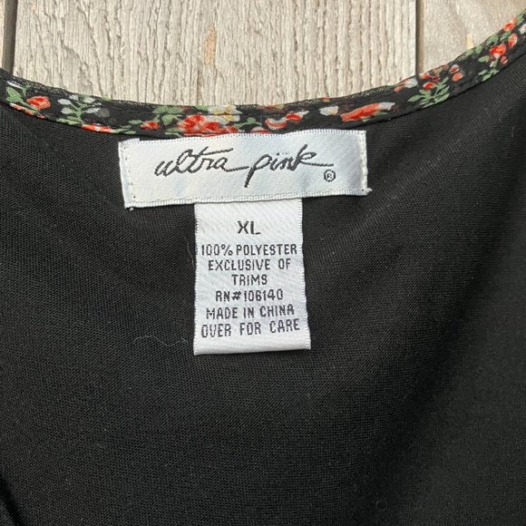 Ultra Pink | Tops | Ultra Pink Floral Pattern Crochet Bodice Tank Top ...